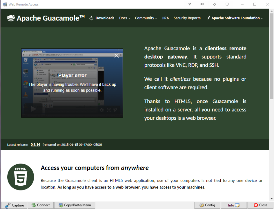 Apache Guacamole Remote Access App – Borkowski Blog